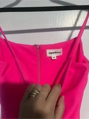 superdown | Dresses | Superdown Neon Pink Spaghetti Strap Dress | Poshmark